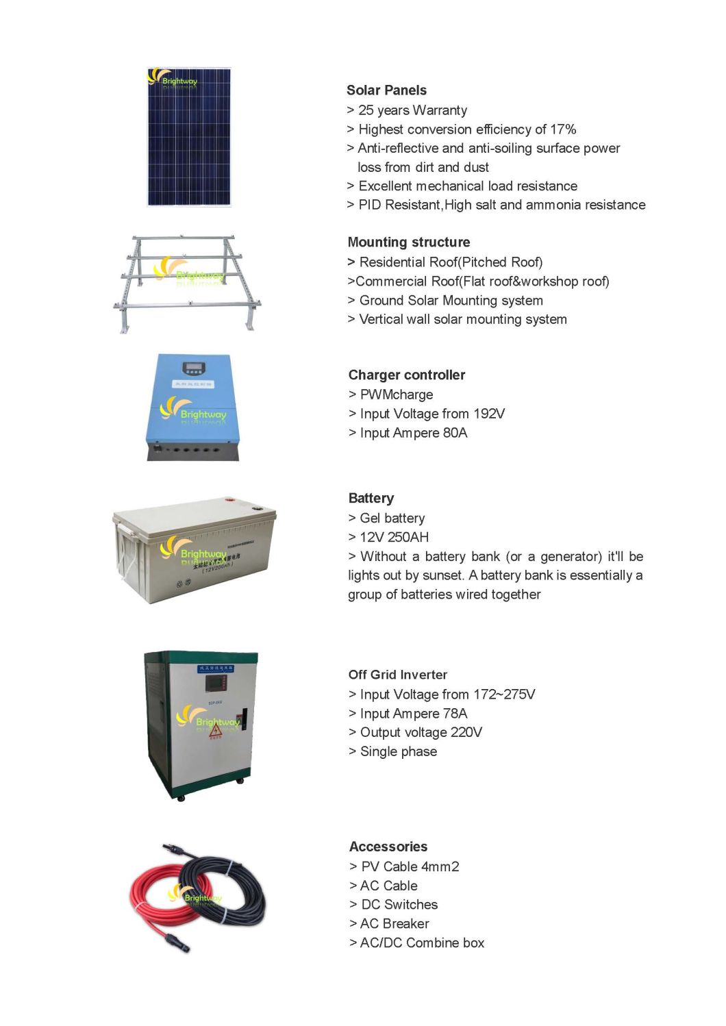 Brightway Solar Panel 500W for Solar Energy System Home Use - Buy off ...